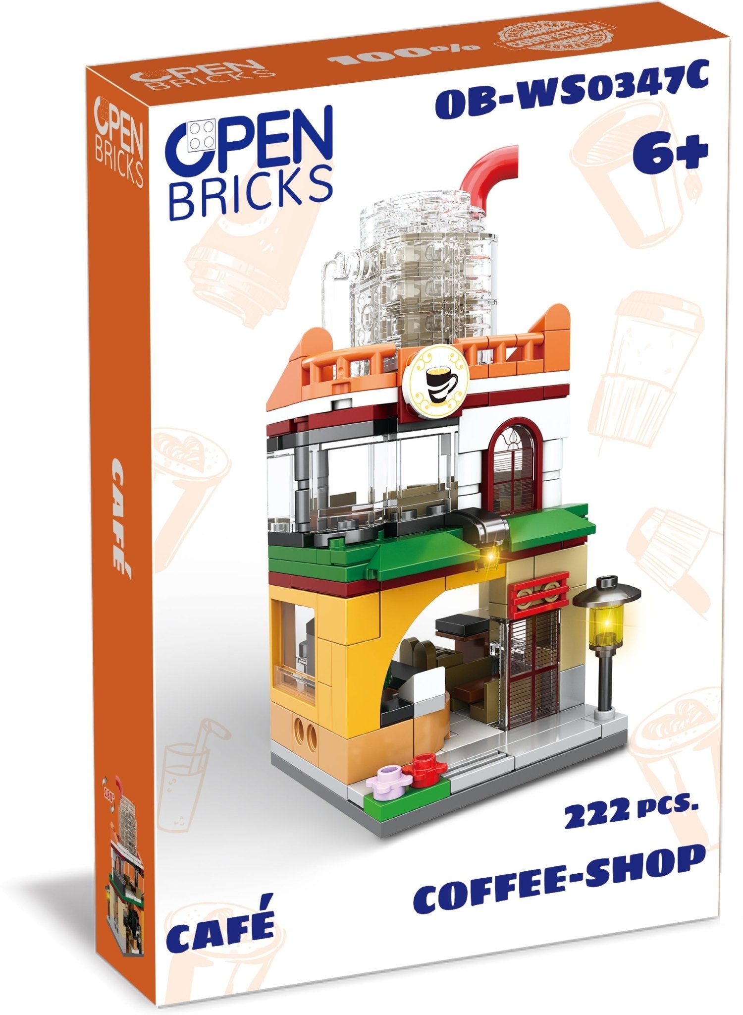 OPEN BRICKS - Café (Klemmbaustein-Set) – Open Brick Source