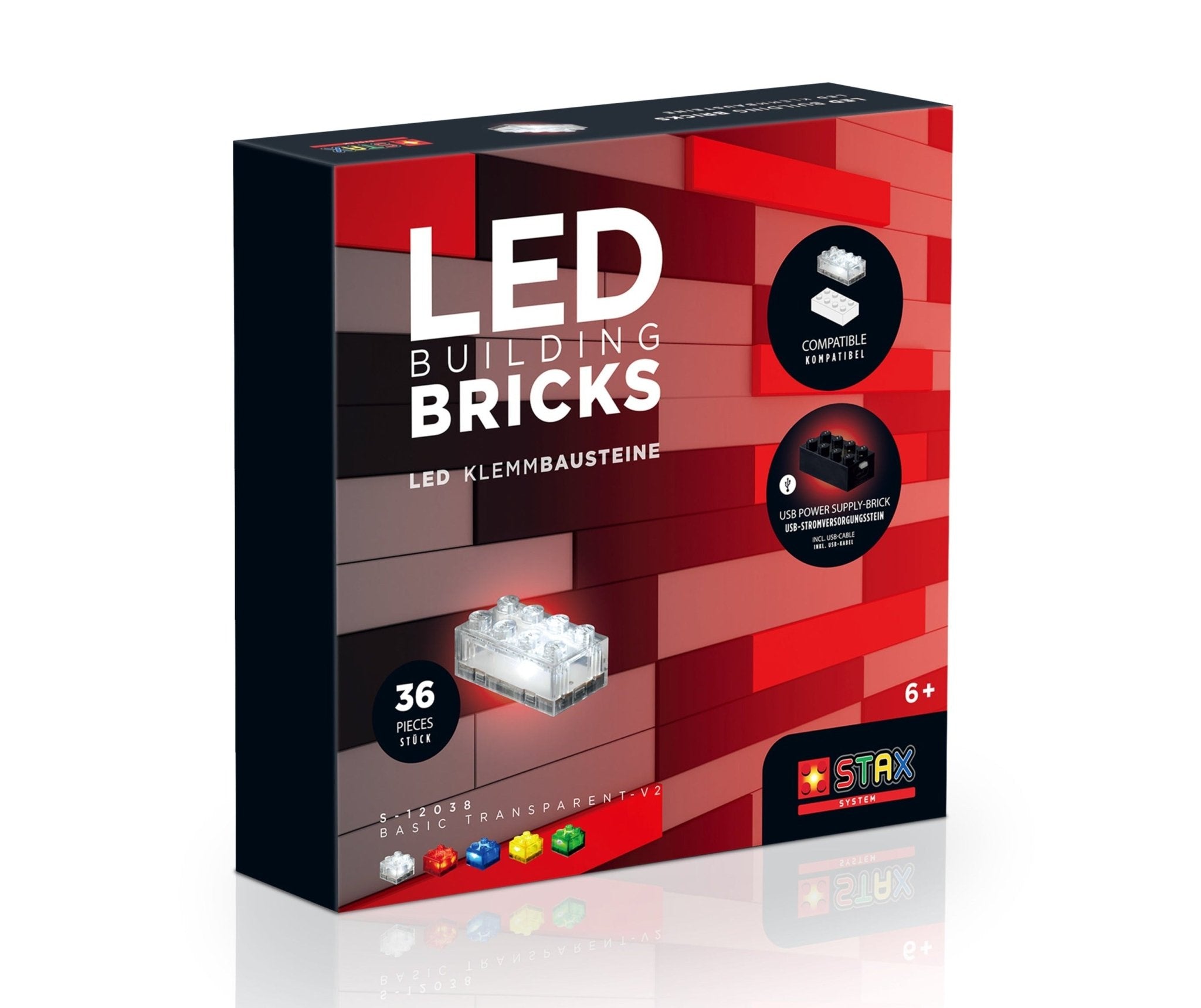 STAX Basic Transparent - V2 (kein Akku) – Open Brick Source